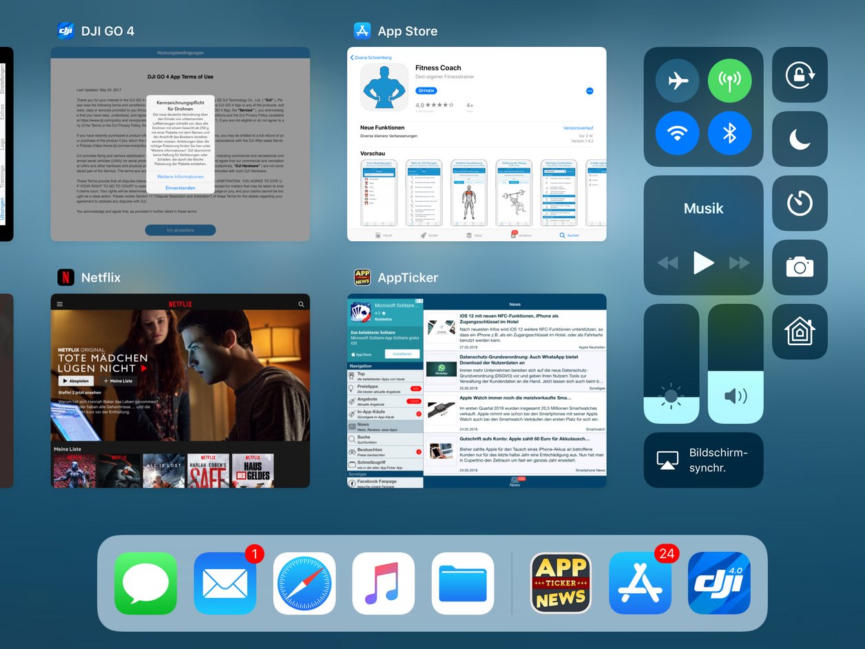 iOS 11 Kurztipp: Split View, Slide Over und Picture in Picture auf dem iPad iOS 11 Kurztipp: Split View, Slide Over und Picture in Picture auf dem iPad